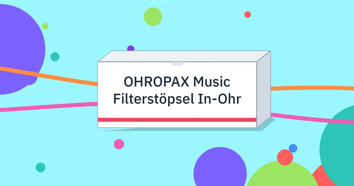 Symbolbild: Packung mit der Aufschrift OHROPAX Music Filterstöpsel In-Ohr (PZN 19412751) – Verfügbarkeit und Bezug in Apotheken in Frankfurt am Main