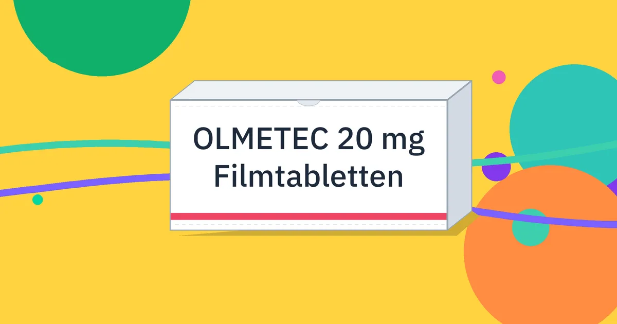 Symbolbild: Packung mit der Aufschrift OLMETEC 20 mg Filmtabletten (PZN 14235310) – Verfügbarkeit und Bezug in Apotheken in Frankfurt am Main