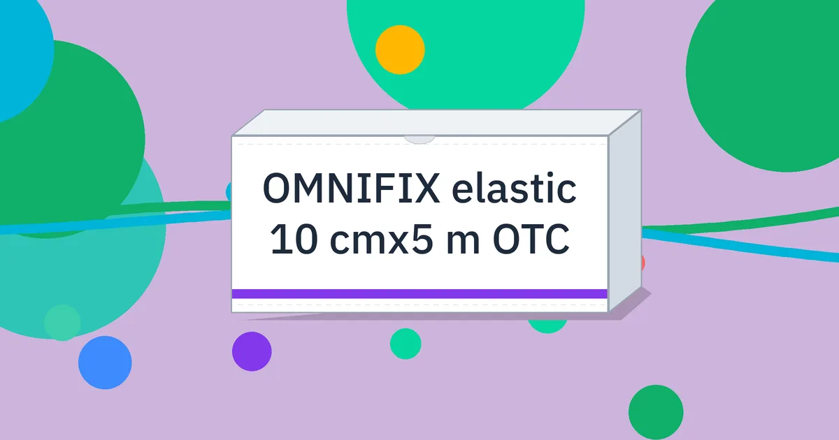 Symbolbild: Packung mit der Aufschrift OMNIFIX elastic 10 cmx5 m OTC (PZN 16885839) – Verfügbarkeit und Bezug in Apotheken in Frankfurt am Main