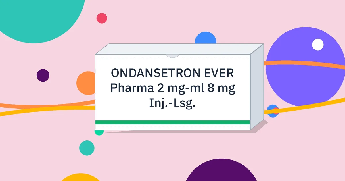 Symbolbild: Packung mit der Aufschrift ONDANSETRON EVER Pharma 2 mg-ml 8 mg Inj.-Lsg. (PZN 16382334) – Verfügbarkeit und Bezug in Apotheken in Frankfurt am Main