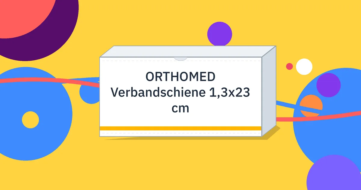 Symbolbild: Packung mit der Aufschrift ORTHOMED Verbandschiene 1,3x23 cm (PZN 03819491) – Verfügbarkeit und Bezug in Apotheken in Frankfurt am Main