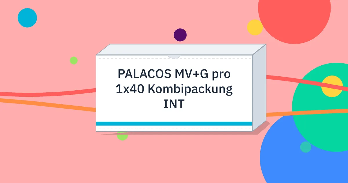 Symbolbild: Packung mit der Aufschrift PALACOS MV+G pro 1x40 Kombipackung INT (PZN 14406088) – Verfügbarkeit und Bezug in Apotheken in Frankfurt am Main