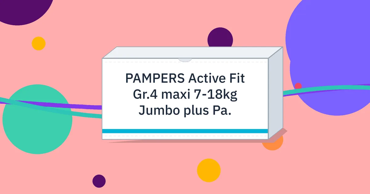 Symbolbild: Packung mit der Aufschrift PAMPERS Active Fit Gr.4 maxi 7-18kg Jumbo plus Pa. (PZN 03073241) – Verfügbarkeit und Bezug in Apotheken in Frankfurt am Main