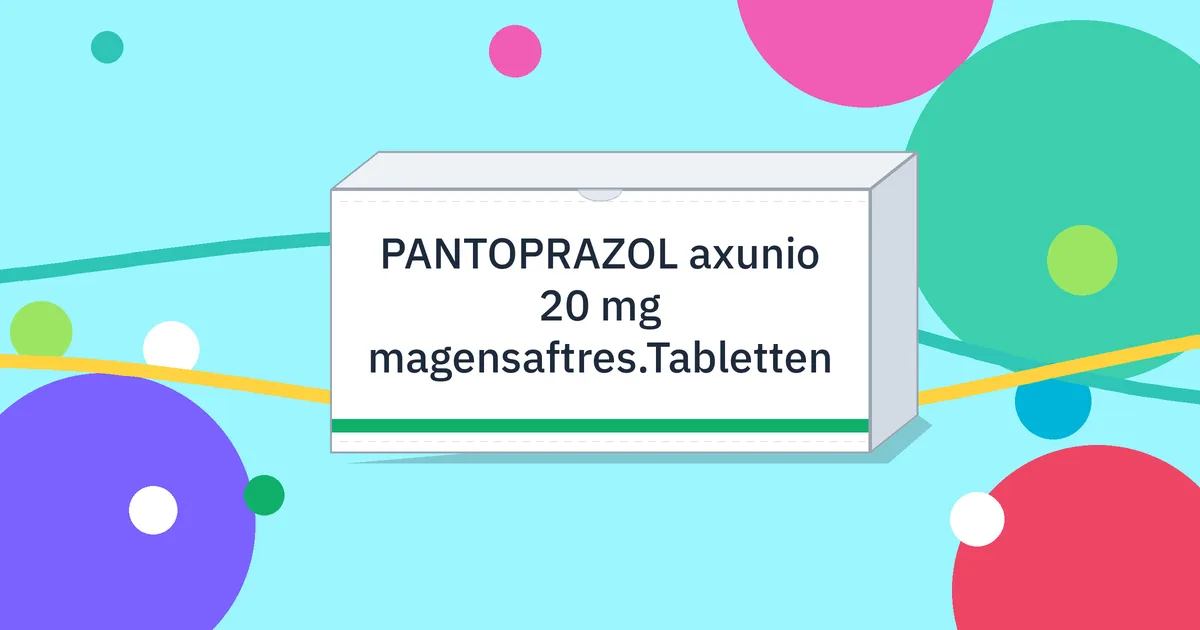 Symbolbild: Packung mit der Aufschrift PANTOPRAZOL axunio 20 mg magensaftres.Tabletten (PZN 18824144) – Verfügbarkeit und Bezug in Apotheken in Frankfurt am Main