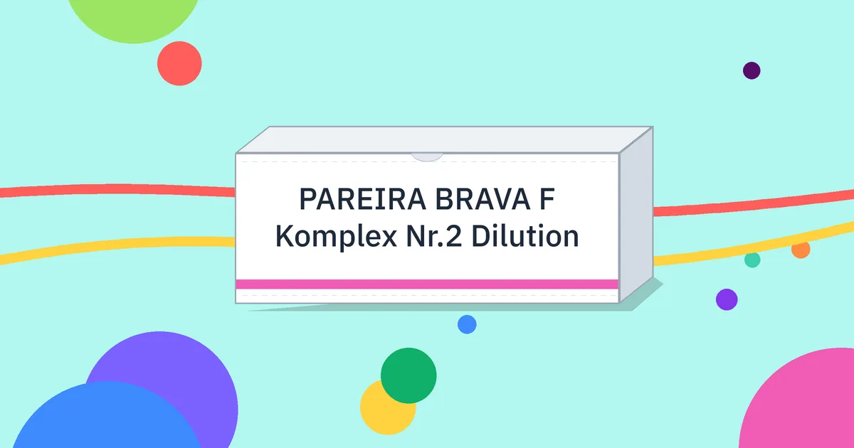 Symbolbild: Packung mit der Aufschrift PAREIRA BRAVA F Komplex Nr.2 Dilution (PZN 04484271) – Verfügbarkeit und Bezug in Apotheken in Frankfurt am Main