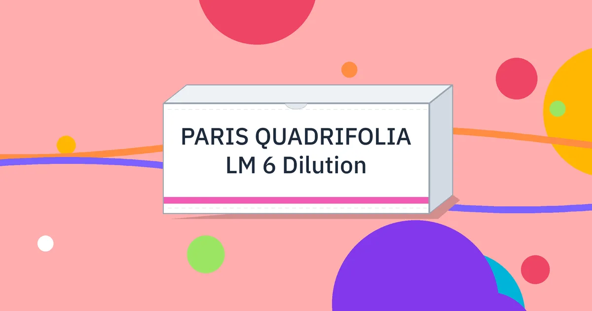 Symbolbild: Packung mit der Aufschrift PARIS QUADRIFOLIA LM 6 Dilution (PZN 13631771) – Verfügbarkeit und Bezug in Apotheken in Frankfurt am Main