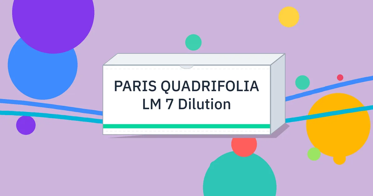 Symbolbild: Packung mit der Aufschrift PARIS QUADRIFOLIA LM 7 Dilution (PZN 13631788) – Verfügbarkeit und Bezug in Apotheken in Frankfurt am Main