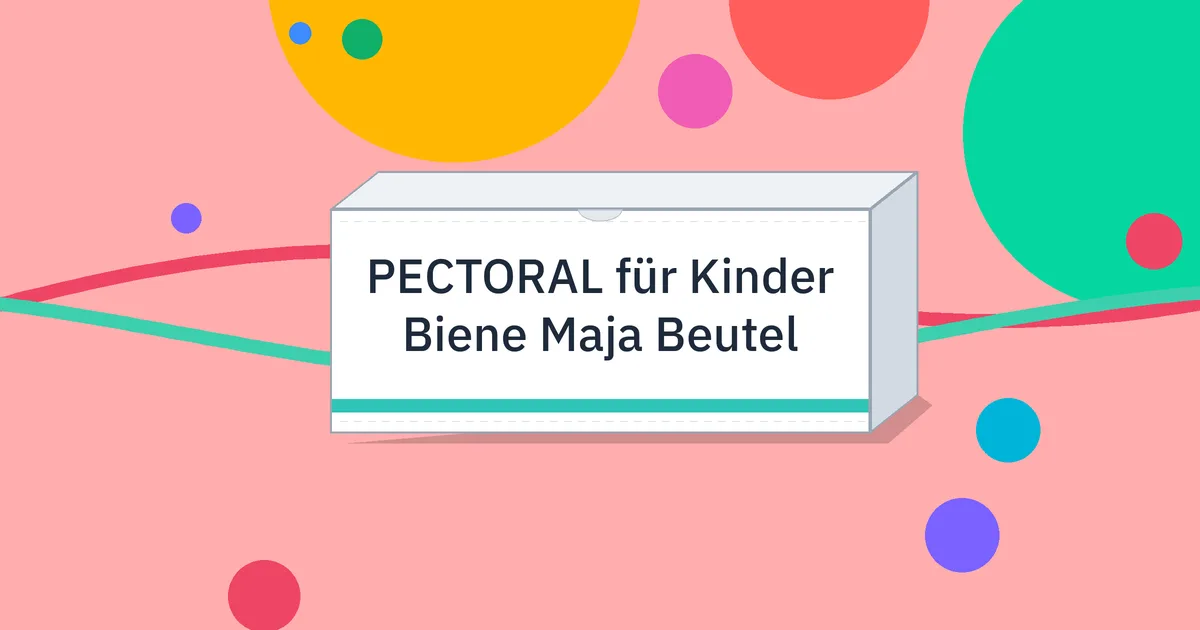 Symbolbild: Packung mit der Aufschrift PECTORAL für Kinder Biene Maja Beutel (PZN 13712340) – Verfügbarkeit und Bezug in Apotheken in Frankfurt am Main