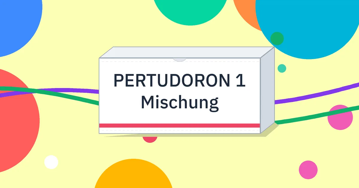 Symbolbild: Packung mit der Aufschrift PERTUDORON 1 Mischung (PZN 00794419) – Verfügbarkeit und Bezug in Apotheken in Frankfurt am Main