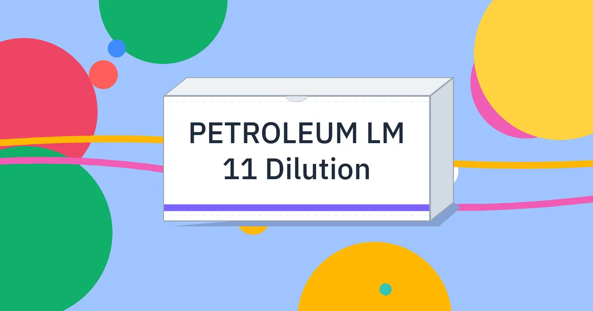 Symbolbild: Packung mit der Aufschrift PETROLEUM LM 11 Dilution (PZN 12977668) – Verfügbarkeit und Bezug in Apotheken in Frankfurt am Main