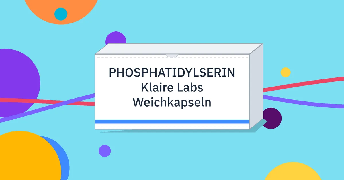 Symbolbild: Packung mit der Aufschrift PHOSPHATIDYLSERIN Klaire Labs Weichkapseln (PZN 17927391) – Verfügbarkeit und Bezug in Apotheken in Frankfurt am Main