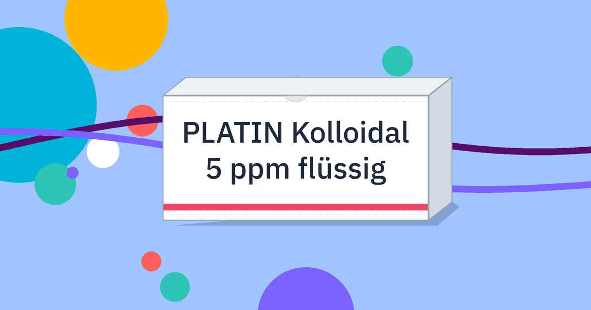 Symbolbild: Packung mit der Aufschrift PLATIN Kolloidal 5 ppm flüssig (PZN 20385893) – Verfügbarkeit und Bezug in Apotheken in Frankfurt am Main