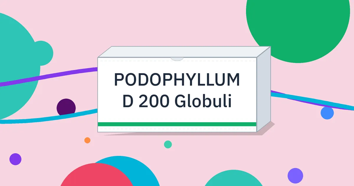 Symbolbild: Packung mit der Aufschrift PODOPHYLLUM D 200 Globuli (PZN 07596734) – Verfügbarkeit und Bezug in Apotheken in Frankfurt am Main