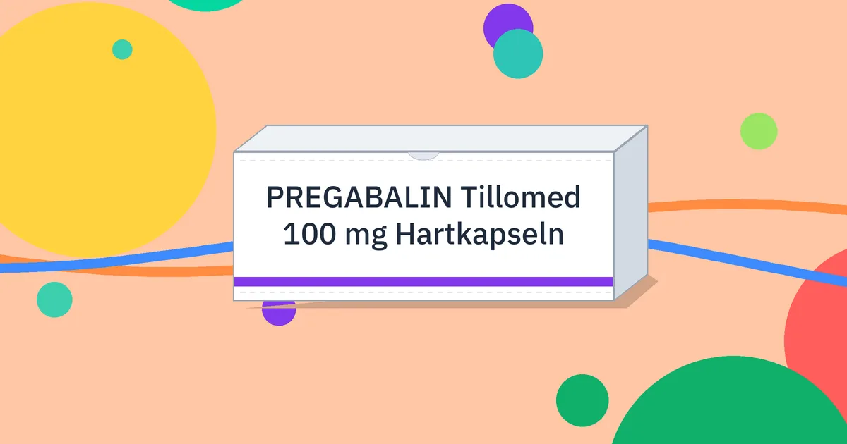 Symbolbild: Packung mit der Aufschrift PREGABALIN Tillomed 100 mg Hartkapseln (PZN 15200325) – Verfügbarkeit und Bezug in Apotheken in Frankfurt am Main