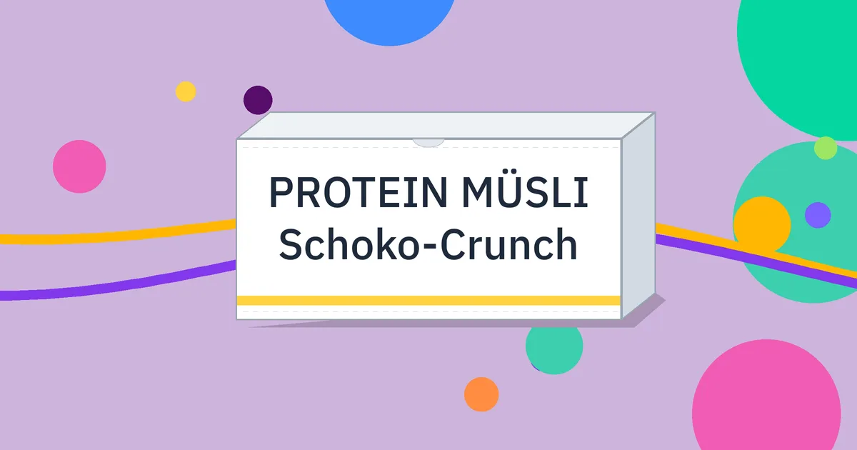 Symbolbild: Packung mit der Aufschrift PROTEIN MÜSLI Schoko-Crunch (PZN 10712411) – Verfügbarkeit und Bezug in Apotheken in Frankfurt am Main