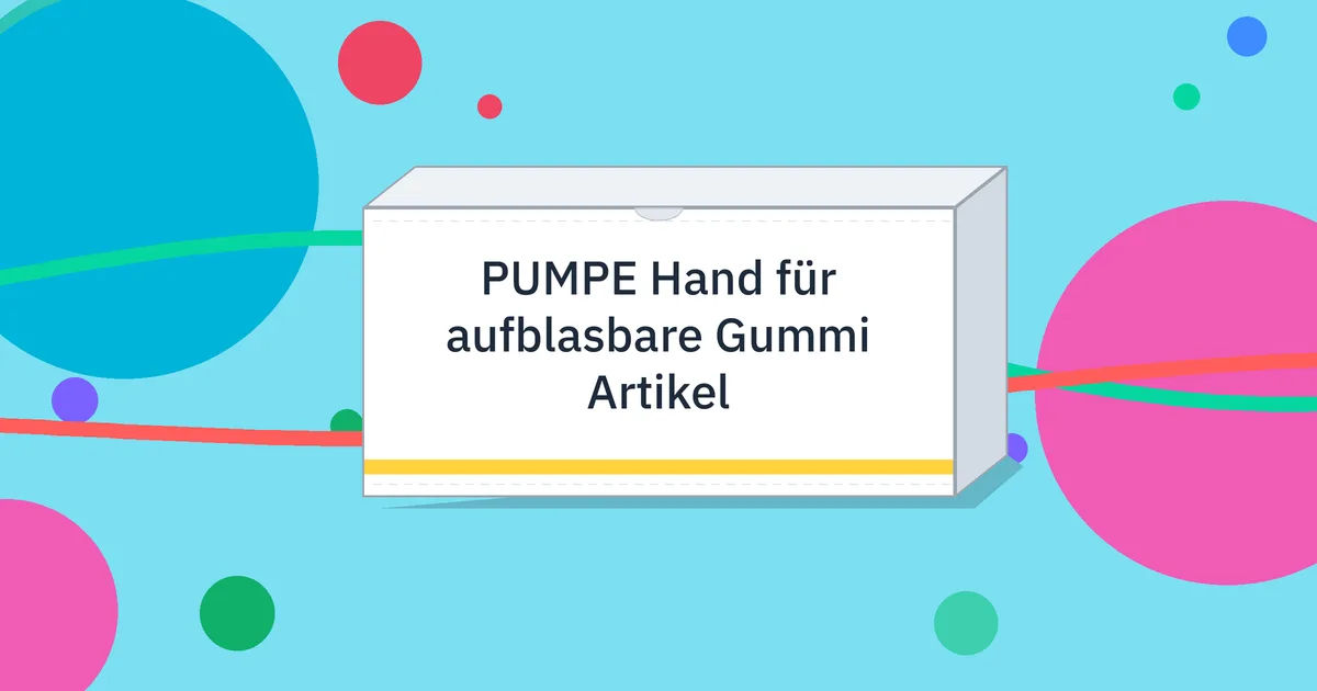 Symbolbild: Packung mit der Aufschrift PUMPE Hand für aufblasbare Gummi Artikel (PZN 10961137) – Verfügbarkeit und Bezug in Apotheken in Frankfurt am Main