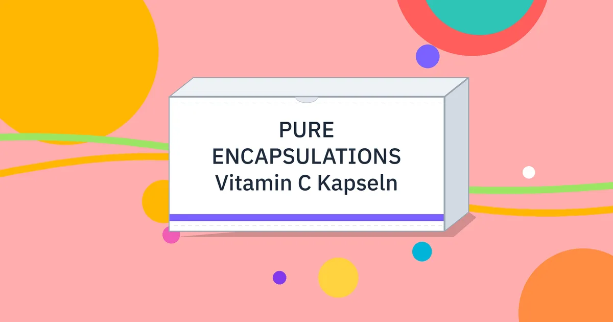 Symbolbild: Packung mit der Aufschrift PURE ENCAPSULATIONS Vitamin C Kapseln (PZN 06552462) – Verfügbarkeit und Bezug in Apotheken in Frankfurt am Main