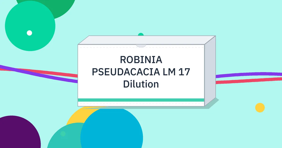 Symbolbild: Packung mit der Aufschrift ROBINIA PSEUDACACIA LM 17 Dilution (PZN 13054931) – Verfügbarkeit und Bezug in Apotheken in Frankfurt am Main