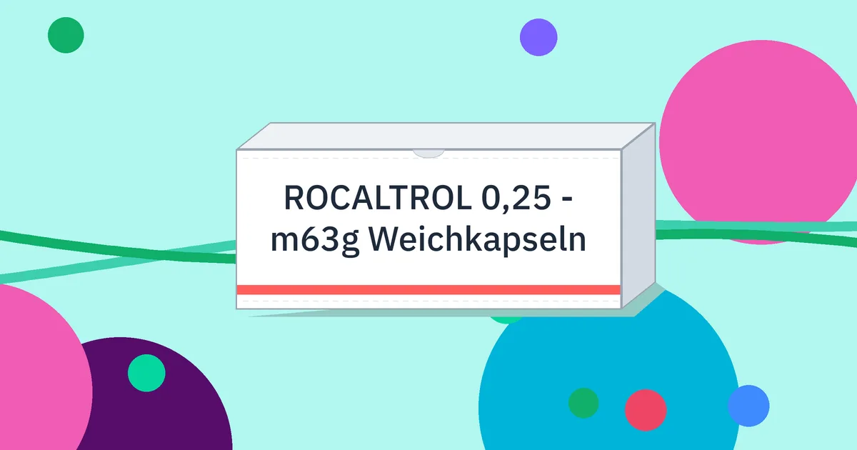 Symbolbild: Packung mit der Aufschrift ROCALTROL 0,25 -m63g Weichkapseln (PZN 13781832) – Verfügbarkeit und Bezug in Apotheken in Frankfurt am Main