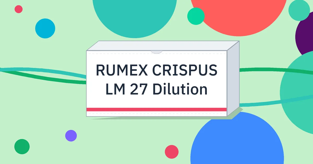 Symbolbild: Packung mit der Aufschrift RUMEX CRISPUS LM 27 Dilution (PZN 13172949) – Verfügbarkeit und Bezug in Apotheken in Frankfurt am Main