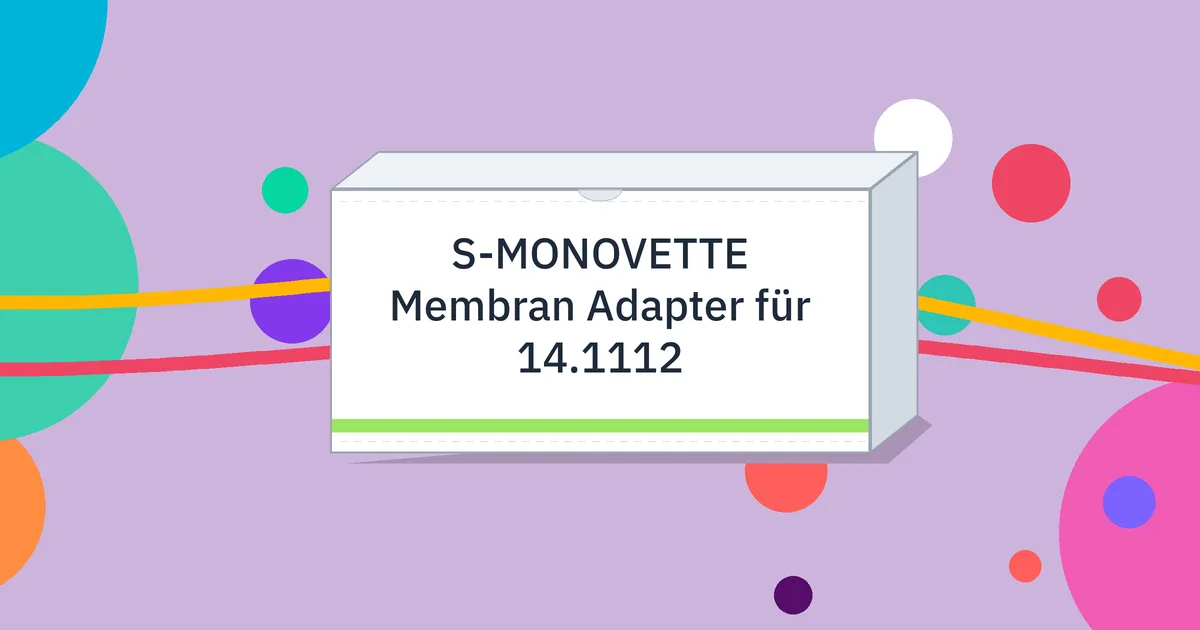 Symbolbild: Packung mit der Aufschrift S-MONOVETTE Membran Adapter für 14.1112 (PZN 09690839) – Verfügbarkeit und Bezug in Apotheken in Frankfurt am Main