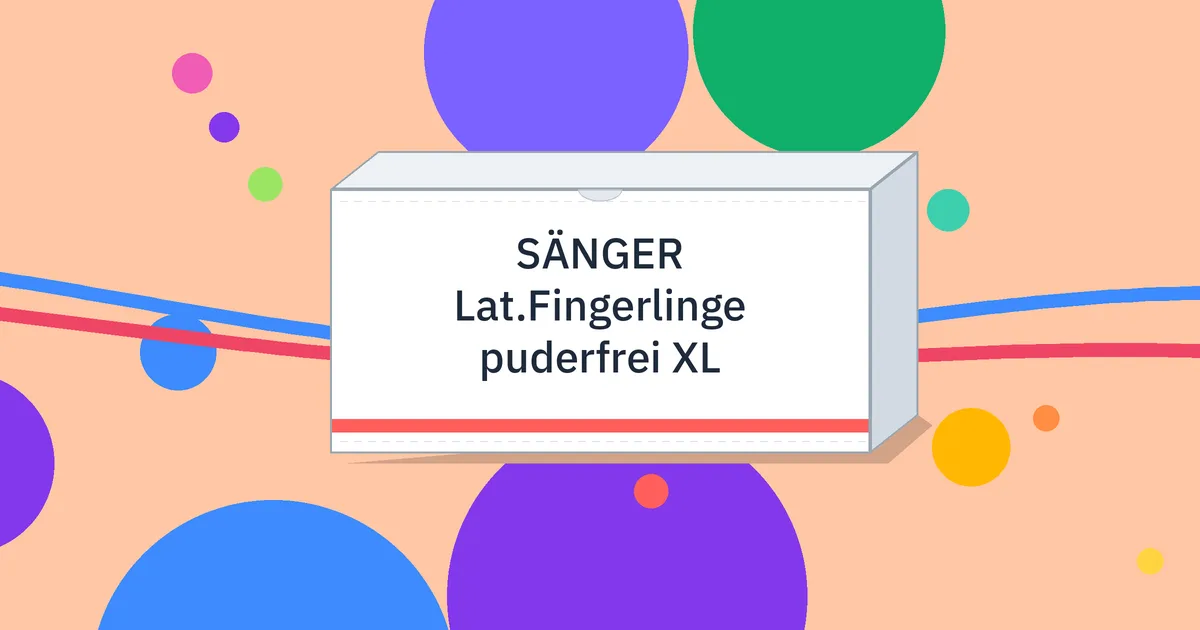 Symbolbild: Packung mit der Aufschrift SÄNGER Lat.Fingerlinge puderfrei XL (PZN 04534052) – Verfügbarkeit und Bezug in Apotheken in Frankfurt am Main