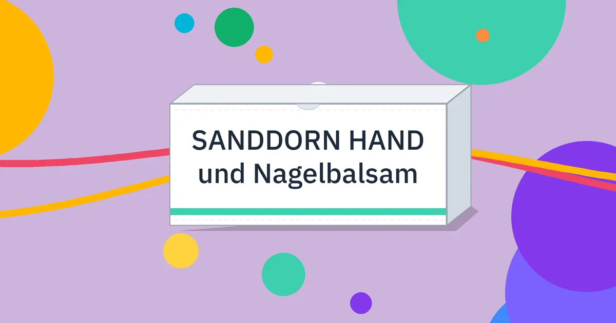 Symbolbild: Packung mit der Aufschrift SANDDORN HAND und Nagelbalsam (PZN 16335263) – Verfügbarkeit und Bezug in Apotheken in Frankfurt am Main