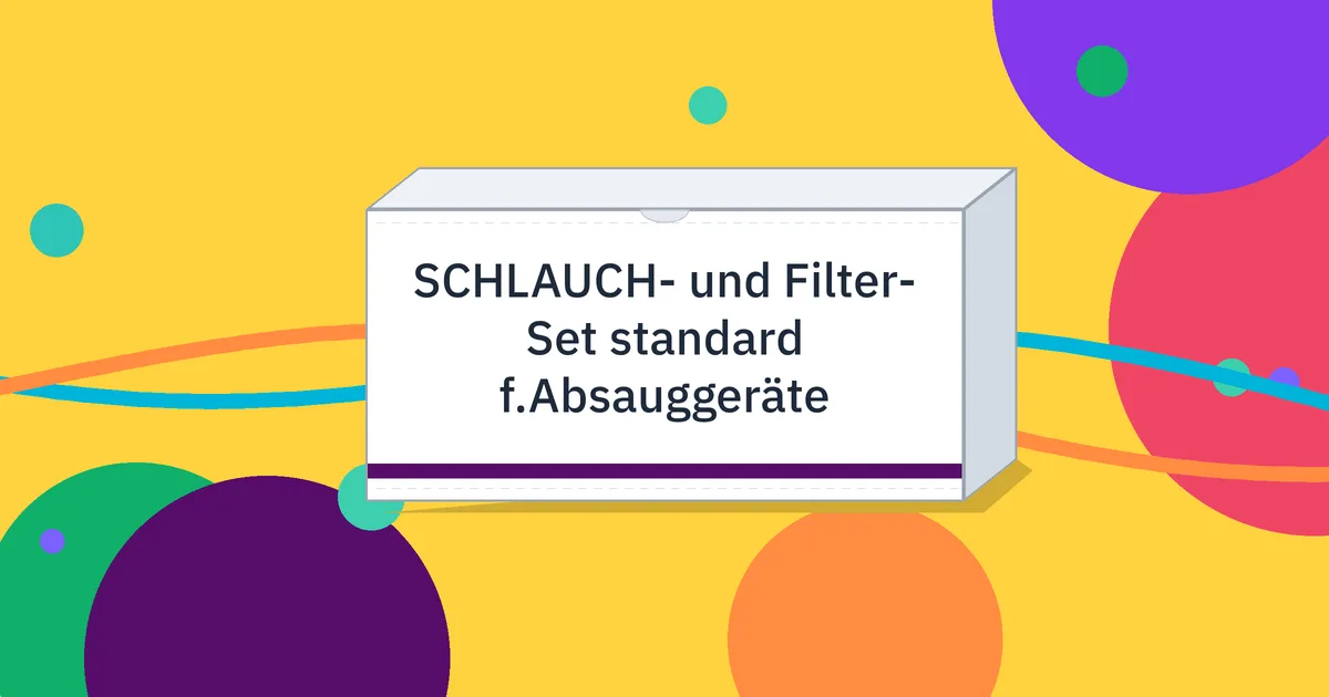 Symbolbild: Packung mit der Aufschrift SCHLAUCH- und Filter-Set standard f.Absauggeräte (PZN 00501469) – Verfügbarkeit und Bezug in Apotheken in Frankfurt am Main