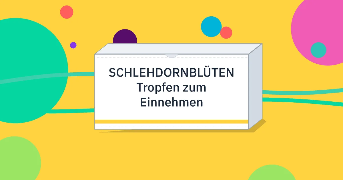 Symbolbild: Packung mit der Aufschrift SCHLEHDORNBLÜTEN Tropfen zum Einnehmen (PZN 11366017) – Verfügbarkeit und Bezug in Apotheken in Frankfurt am Main