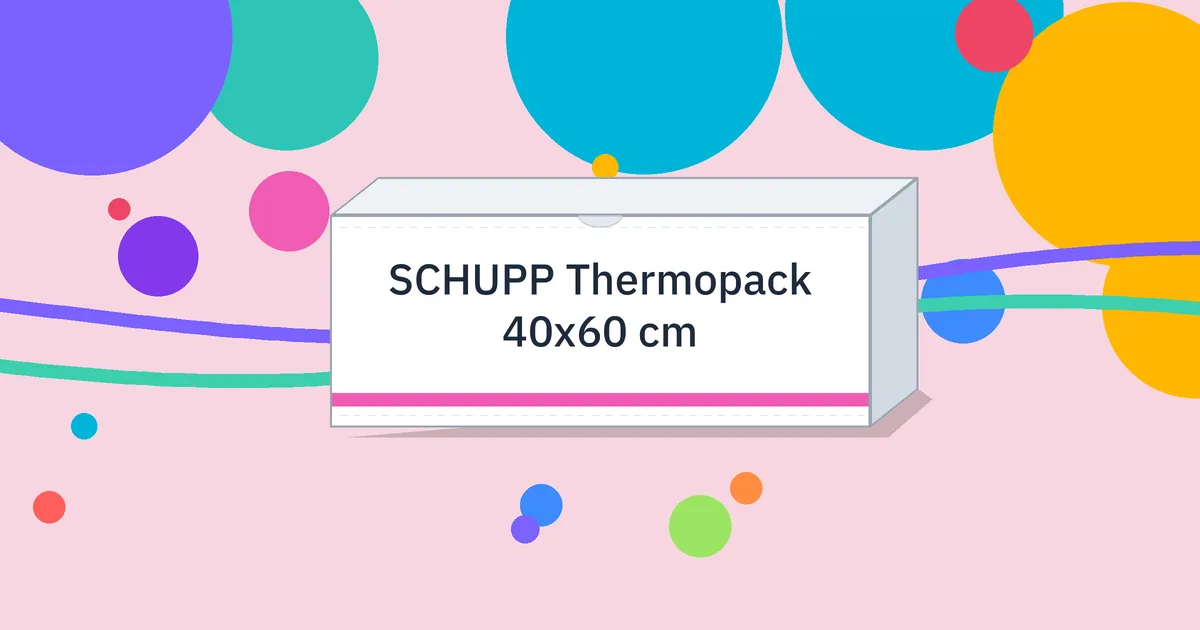 Symbolbild: Packung mit der Aufschrift SCHUPP Thermopack 40x60 cm (PZN 10797850) – Verfügbarkeit und Bezug in Apotheken in Frankfurt am Main