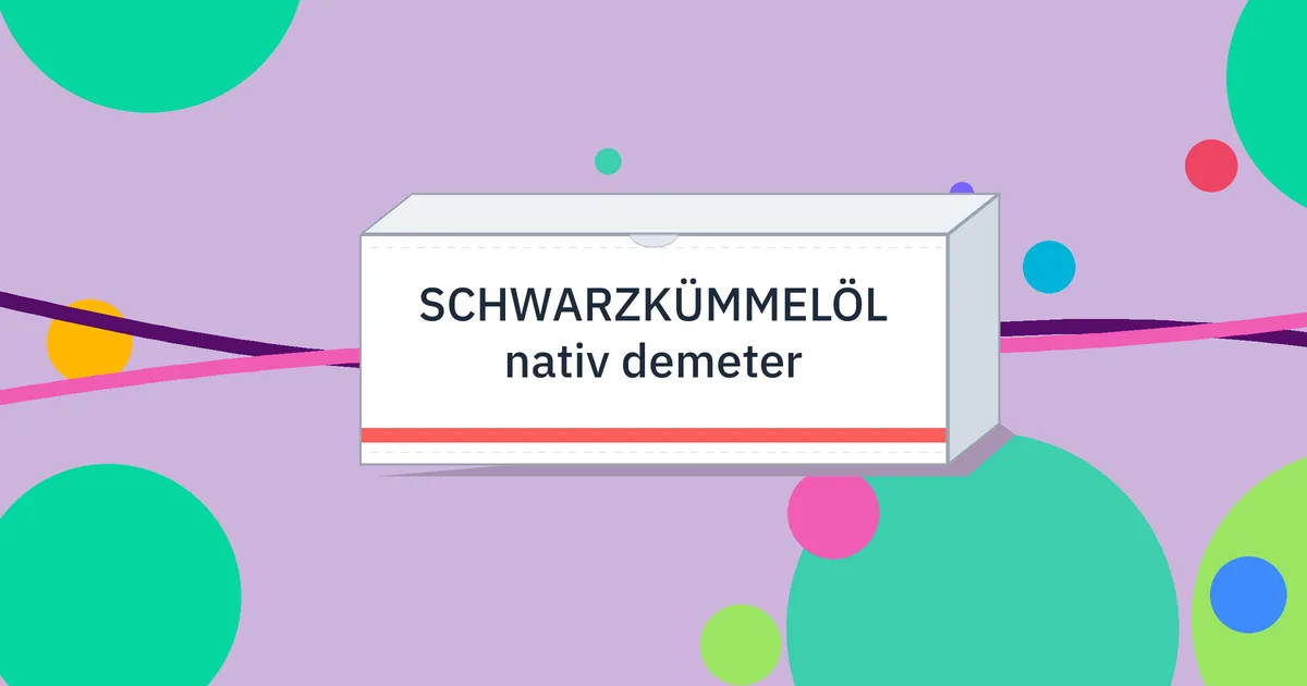 Symbolbild: Packung mit der Aufschrift SCHWARZKÜMMELÖL nativ demeter (PZN 12649220) – Verfügbarkeit und Bezug in Apotheken in Frankfurt am Main