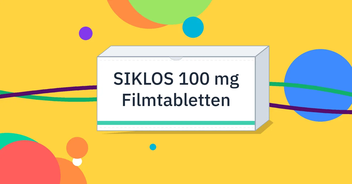 Symbolbild: Packung mit der Aufschrift SIKLOS 100 mg Filmtabletten (PZN 13907405) – Verfügbarkeit und Bezug in Apotheken in Frankfurt am Main