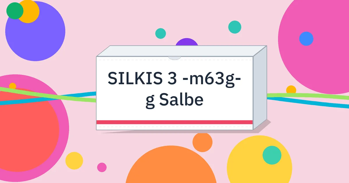 Symbolbild: Packung mit der Aufschrift SILKIS 3 -m63g-g Salbe (PZN 15266502) – Verfügbarkeit und Bezug in Apotheken in Frankfurt am Main