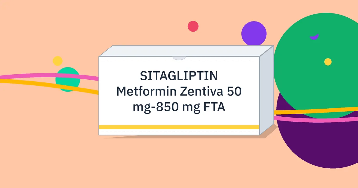 Symbolbild: Packung mit der Aufschrift SITAGLIPTIN Metformin Zentiva 50 mg-850 mg FTA (PZN 17602192) – Verfügbarkeit und Bezug in Apotheken in Frankfurt am Main