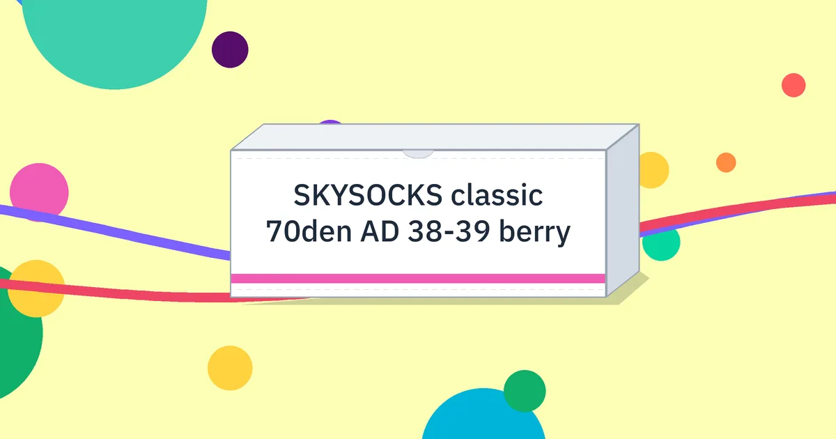 Symbolbild: Packung mit der Aufschrift SKYSOCKS classic 70den AD 38-39 berry (PZN 18095811) – Verfügbarkeit und Bezug in Apotheken in Frankfurt am Main