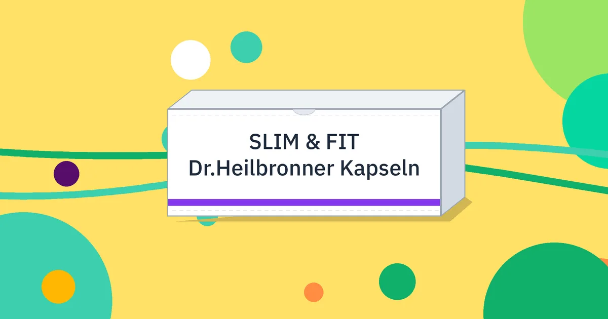 Symbolbild: Packung mit der Aufschrift SLIM & FIT Dr.Heilbronner Kapseln (PZN 17989133) – Verfügbarkeit und Bezug in Apotheken in Frankfurt am Main