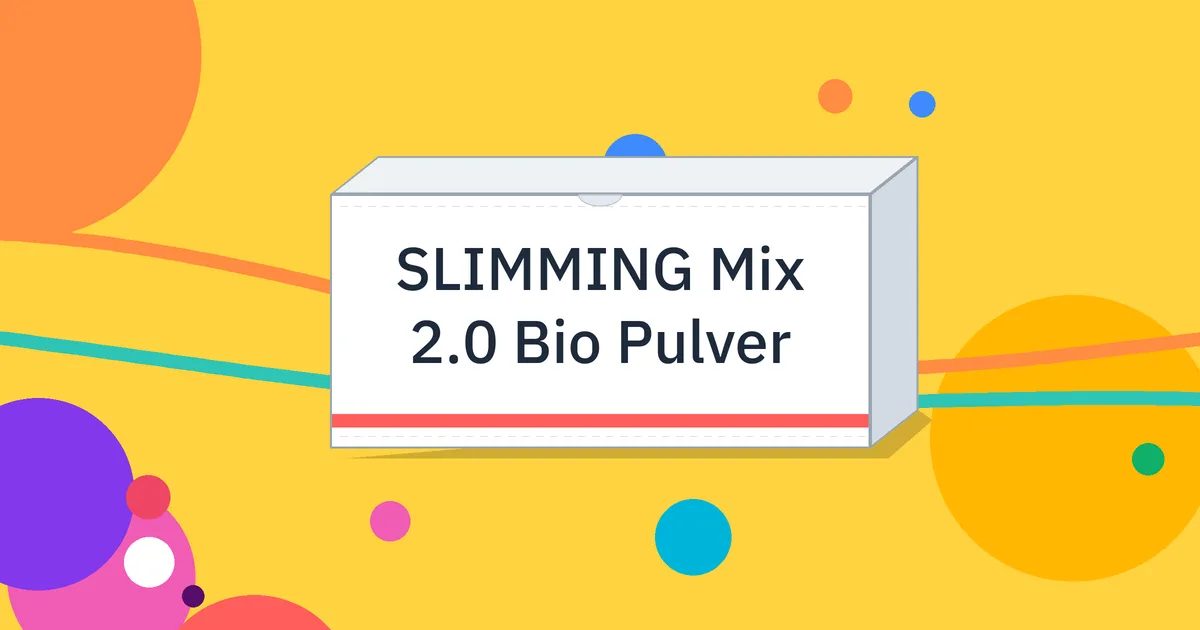 Symbolbild: Packung mit der Aufschrift SLIMMING Mix 2.0 Bio Pulver (PZN 18412335) – Verfügbarkeit und Bezug in Apotheken in Frankfurt am Main
