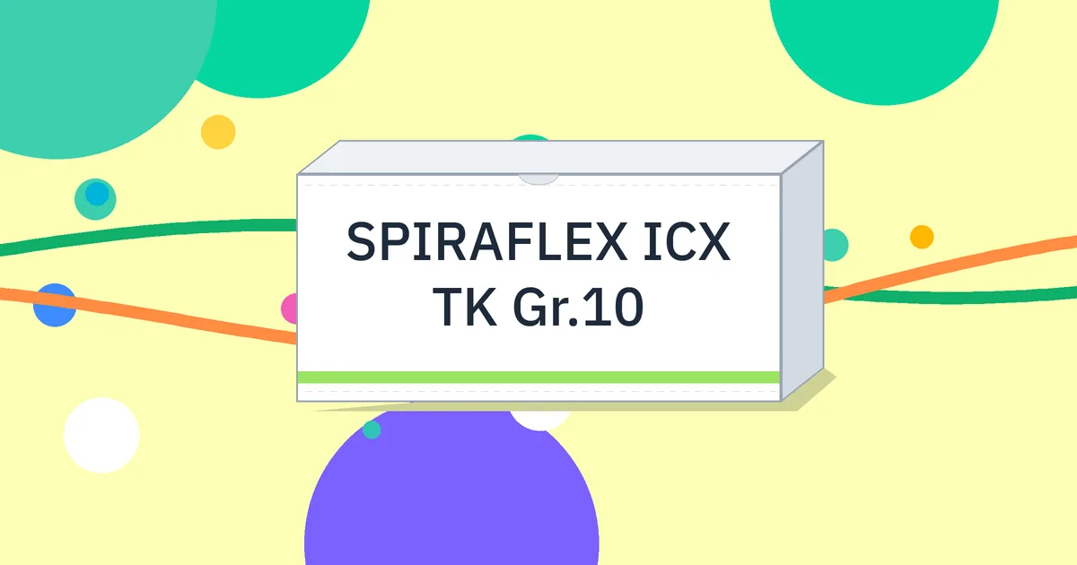 Symbolbild: Packung mit der Aufschrift SPIRAFLEX ICX TK Gr.10 (PZN 18222244) – Verfügbarkeit und Bezug in Apotheken in Frankfurt am Main