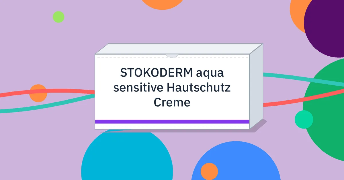 Symbolbild: Packung mit der Aufschrift STOKODERM aqua sensitive Hautschutz Creme (PZN 10261440) – Verfügbarkeit und Bezug in Apotheken in Frankfurt am Main
