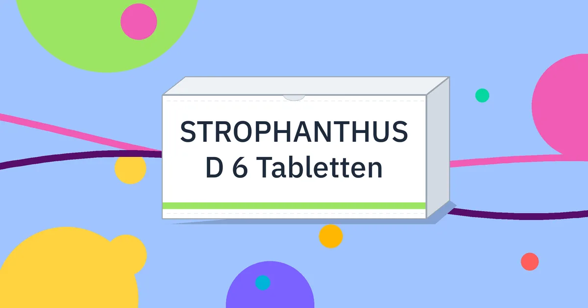 Symbolbild: Packung mit der Aufschrift STROPHANTHUS D 6 Tabletten (PZN 02636328) – Verfügbarkeit und Bezug in Apotheken in Frankfurt am Main