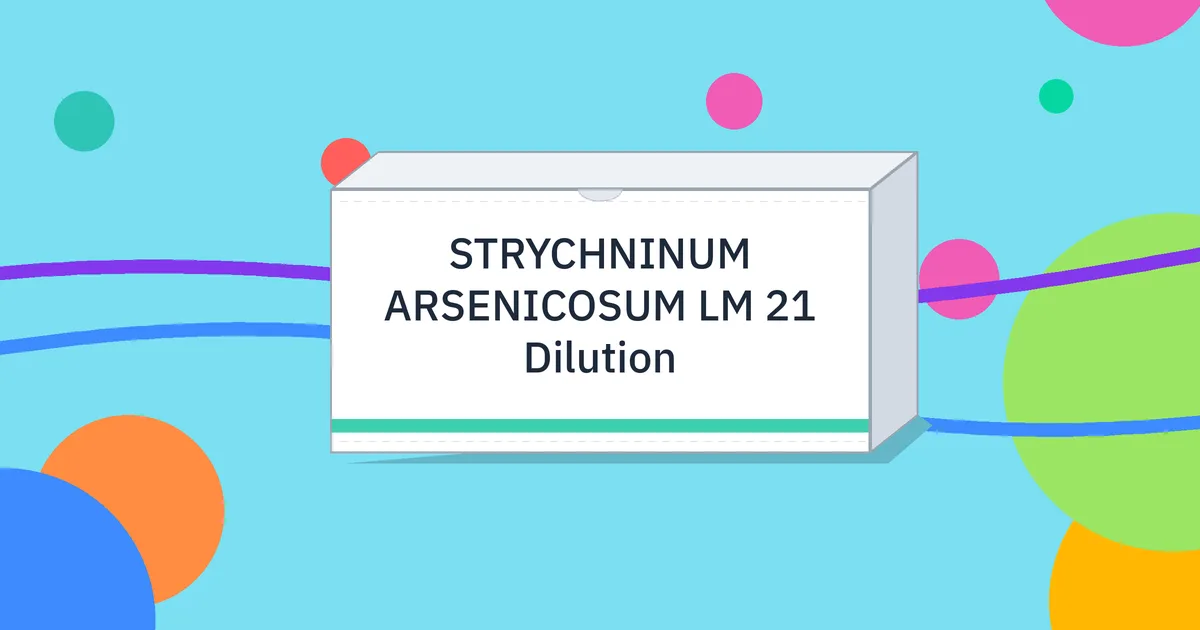 Symbolbild: Packung mit der Aufschrift STRYCHNINUM ARSENICOSUM LM 21 Dilution (PZN 13205927) – Verfügbarkeit und Bezug in Apotheken in Frankfurt am Main