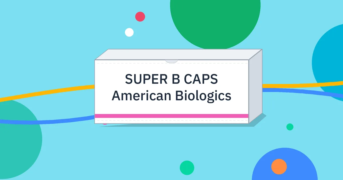 Symbolbild: Packung mit der Aufschrift SUPER B CAPS American Biologics (PZN 15814369) – Verfügbarkeit und Bezug in Apotheken in Frankfurt am Main