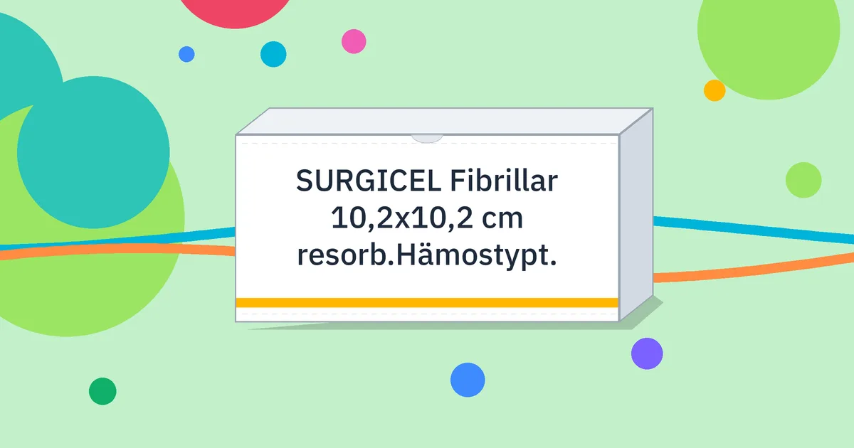 Symbolbild: Packung mit der Aufschrift SURGICEL Fibrillar 10,2x10,2 cm resorb.Hämostypt. (PZN 19885099) – Verfügbarkeit und Bezug in Apotheken in Frankfurt am Main