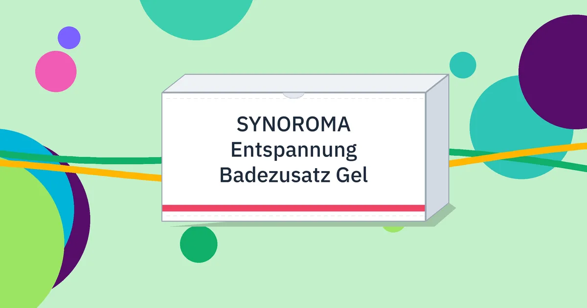 Symbolbild: Packung mit der Aufschrift SYNOROMA Entspannung Badezusatz Gel (PZN 01491891) – Verfügbarkeit und Bezug in Apotheken in Frankfurt am Main