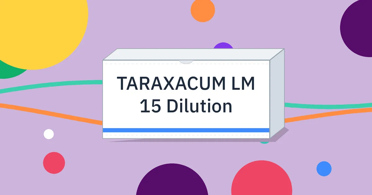 Symbolbild: Packung mit der Aufschrift TARAXACUM LM 15 Dilution (PZN 13214352) – Verfügbarkeit und Bezug in Apotheken in Frankfurt am Main