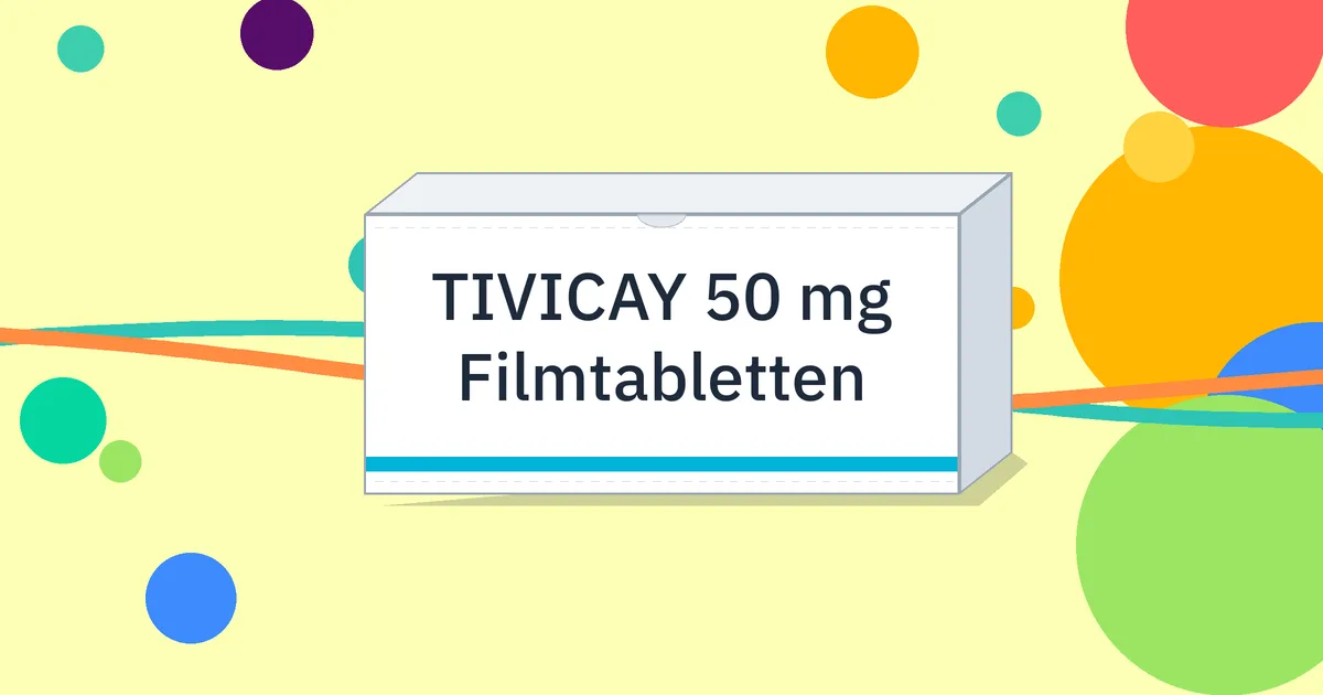 Symbolbild: Packung mit der Aufschrift TIVICAY 50 mg Filmtabletten (PZN 17997351) – Verfügbarkeit und Bezug in Apotheken in Frankfurt am Main