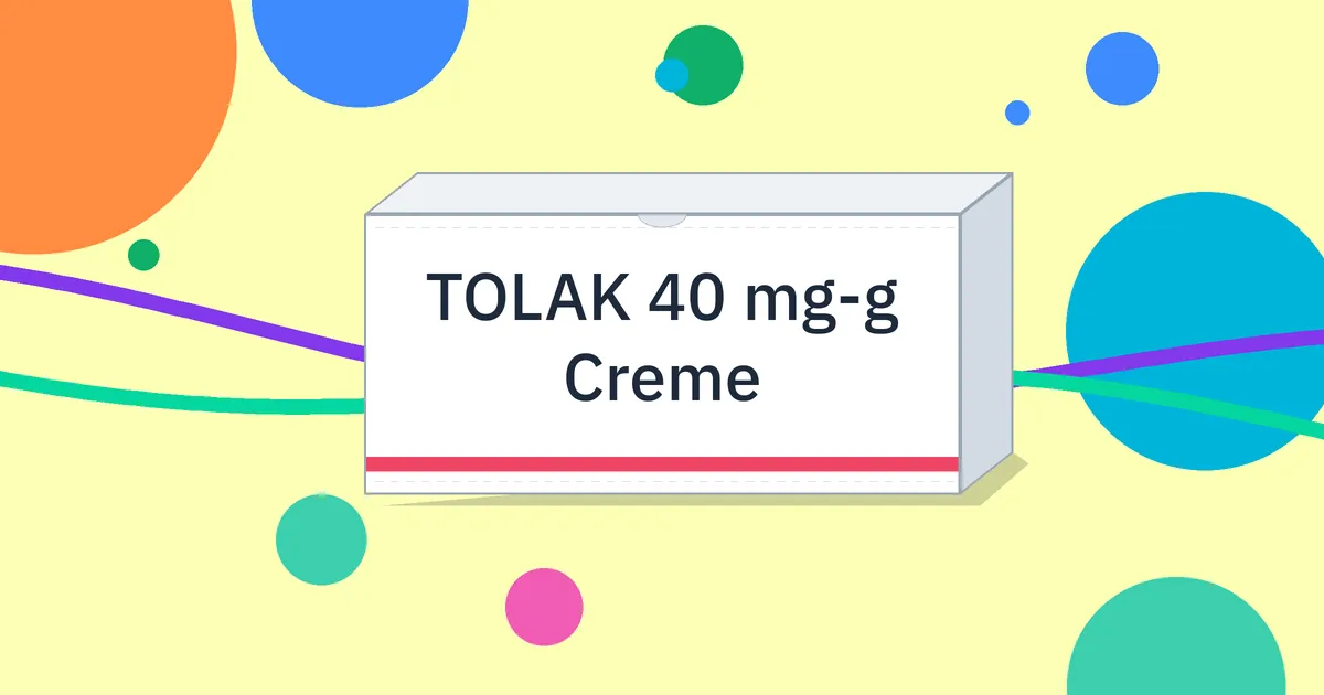 Symbolbild: Packung mit der Aufschrift TOLAK 40 mg-g Creme (PZN 18680633) – Verfügbarkeit und Bezug in Apotheken in Frankfurt am Main