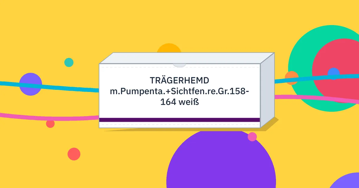 Symbolbild: Packung mit der Aufschrift TRÄGERHEMD m.Pumpenta.+Sichtfen.re.Gr.158-164 weiß (PZN 20375050) – Verfügbarkeit und Bezug in Apotheken in Frankfurt am Main