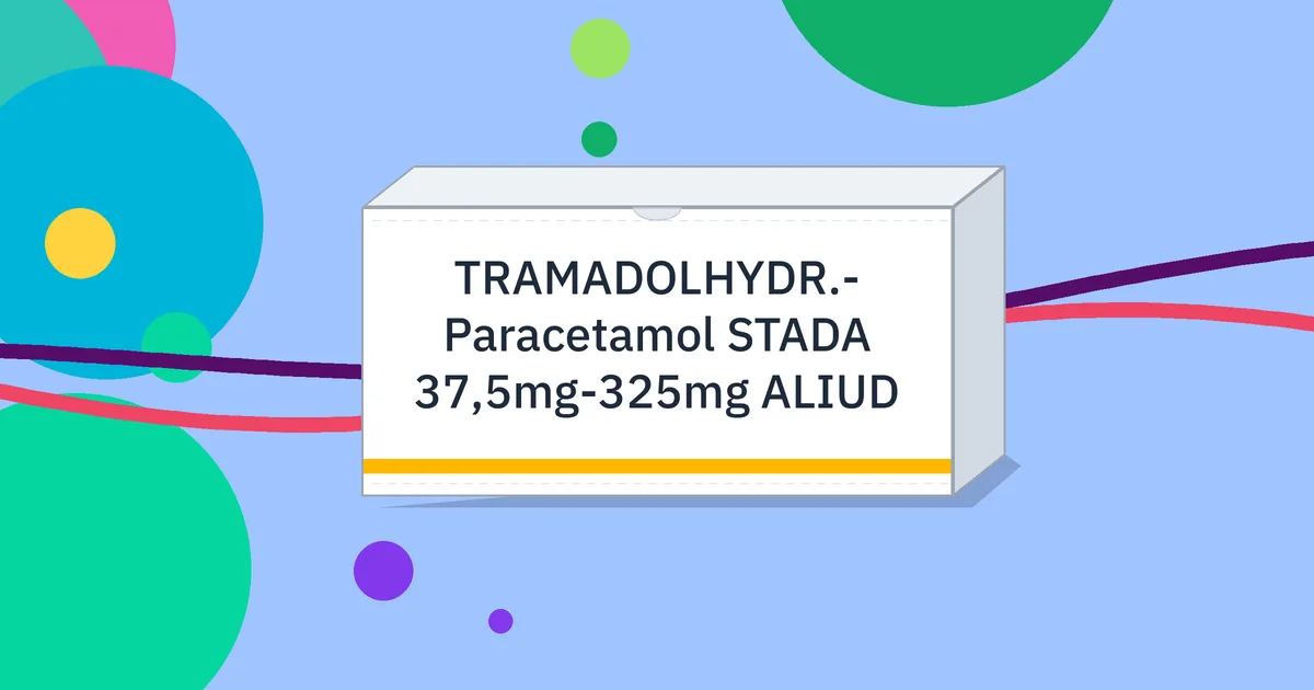 Symbolbild: Packung mit der Aufschrift TRAMADOLHYDR.-Paracetamol STADA 37,5mg-325mg ALIUD (PZN 12650772) – Verfügbarkeit und Bezug in Apotheken in Frankfurt am Main
