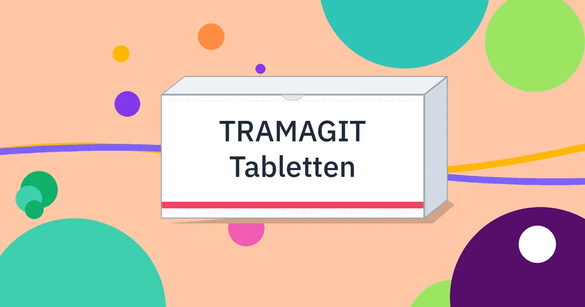 Symbolbild: Packung mit der Aufschrift TRAMAGIT Tabletten (PZN 06305752) – Verfügbarkeit und Bezug in Apotheken in Frankfurt am Main
